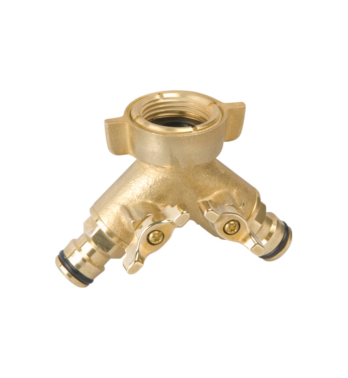 12mm Brass Click-on Universal Twin Tap